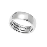 Stainless Steel Memorial Memory Ring | Unisex Remembrance Jewelry ...