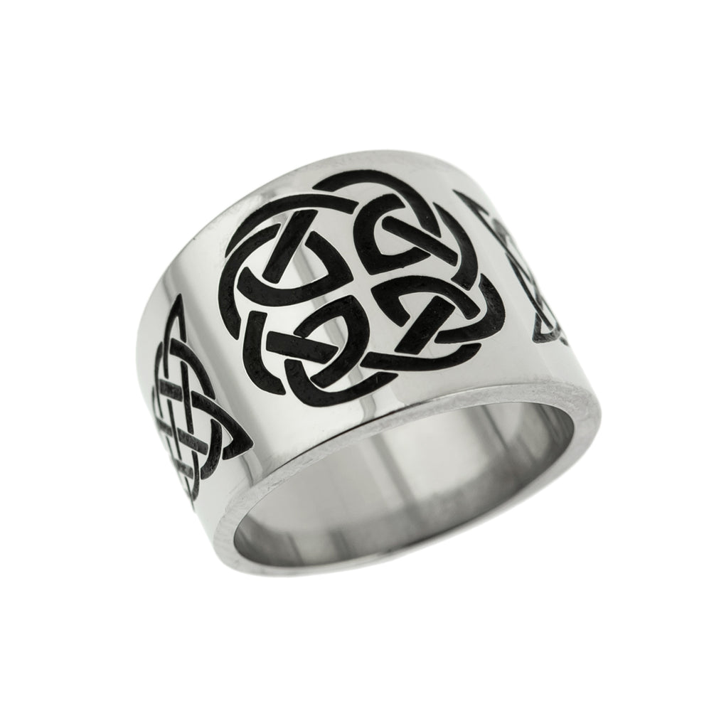 Celtic Infinity Knot Signet Ring with Cubic for Women or Men – Joyful ...